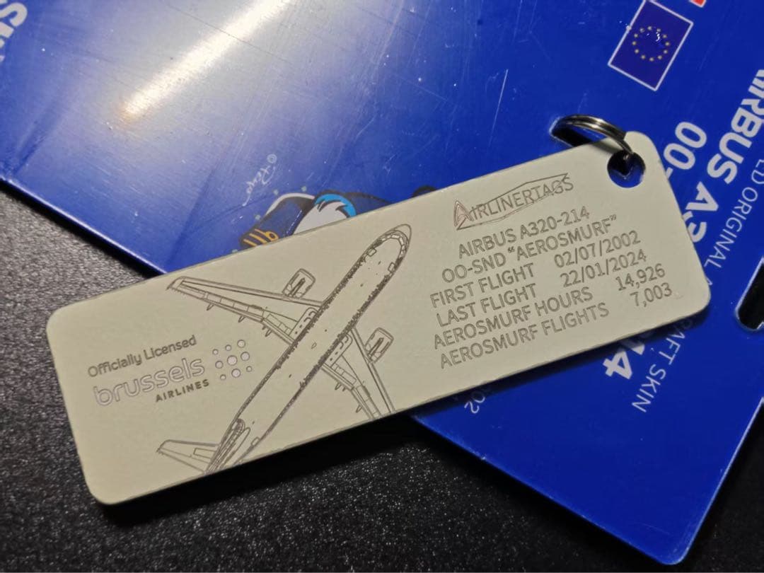 SN A320 Airlinertags ブリュッセル航空スマーフ コラボ特別機