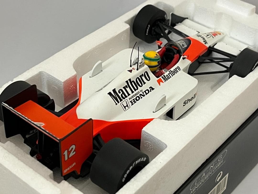 ミニチャンプス 1/18 McLaren MP4/4 A.セナ 1988 箱付