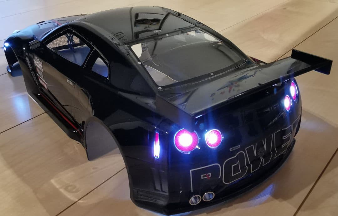 1/10 日産 R35 GT-R LED14灯 ボディ ラジコン RC
