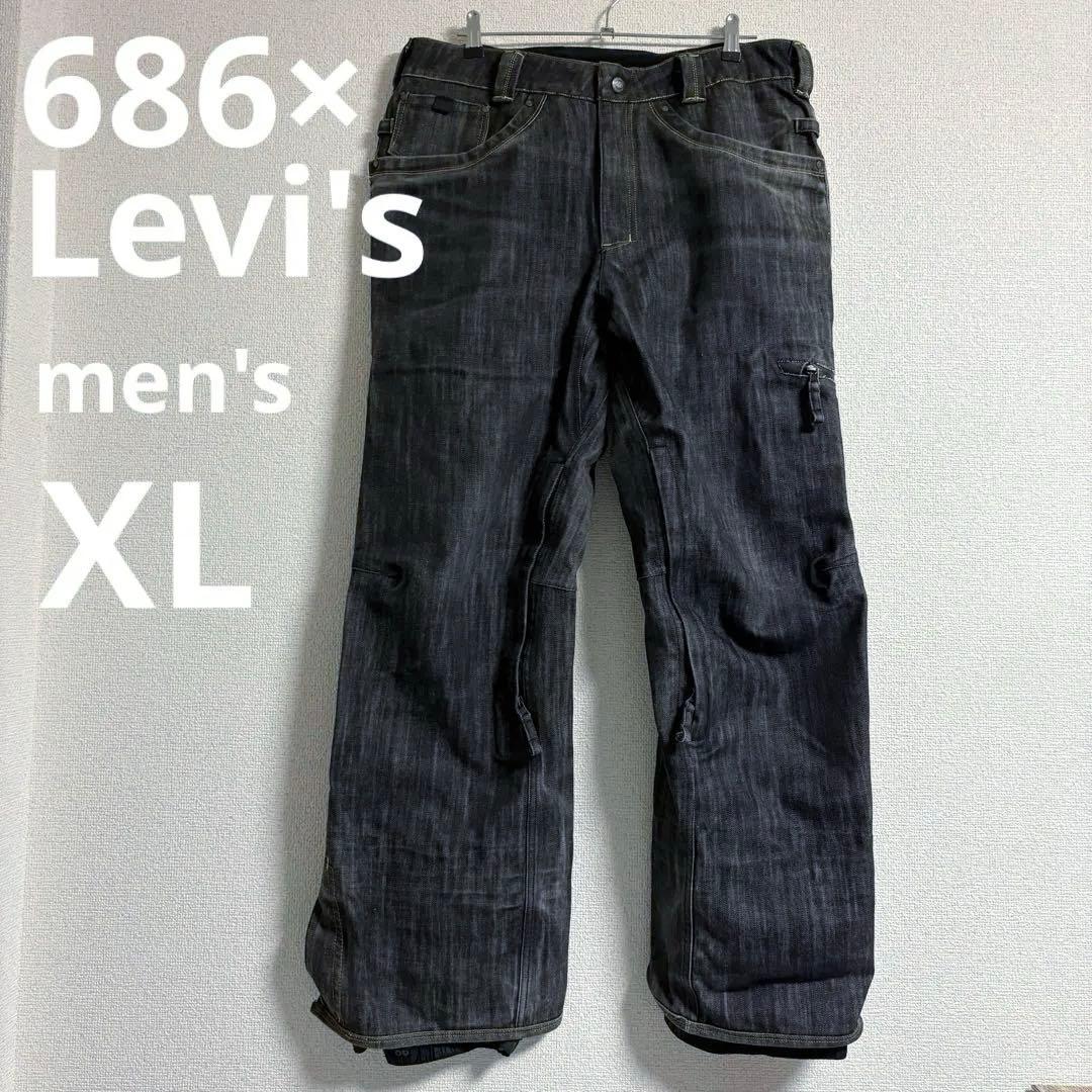 レア✨希少 686×Levi's スノーボードウェア デニム生地 パンツ XL