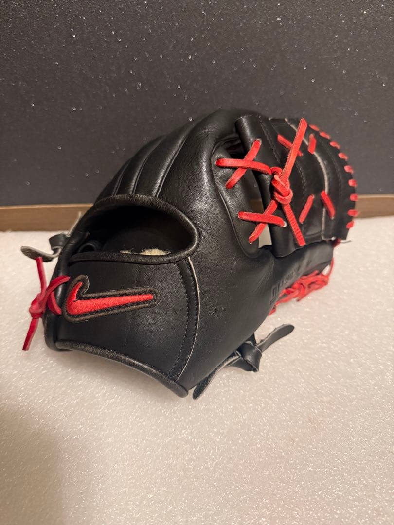 ★美品★希少★ NIKE ナイキ 一般軟式 内野手用 良型 全紐交換 型◎