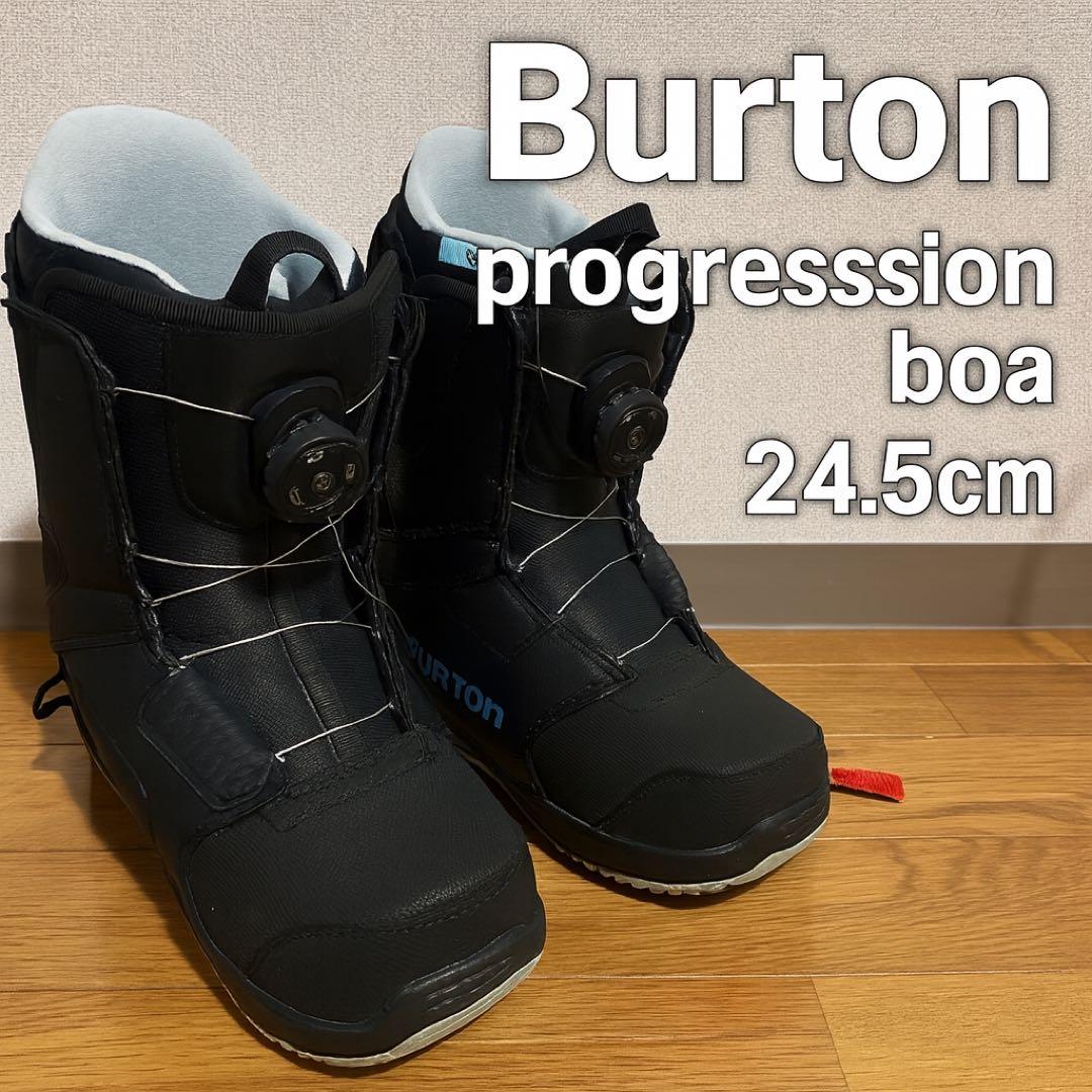 BURTON スノーボードブーツ ブラック/ライトブルー 24.5cm boa