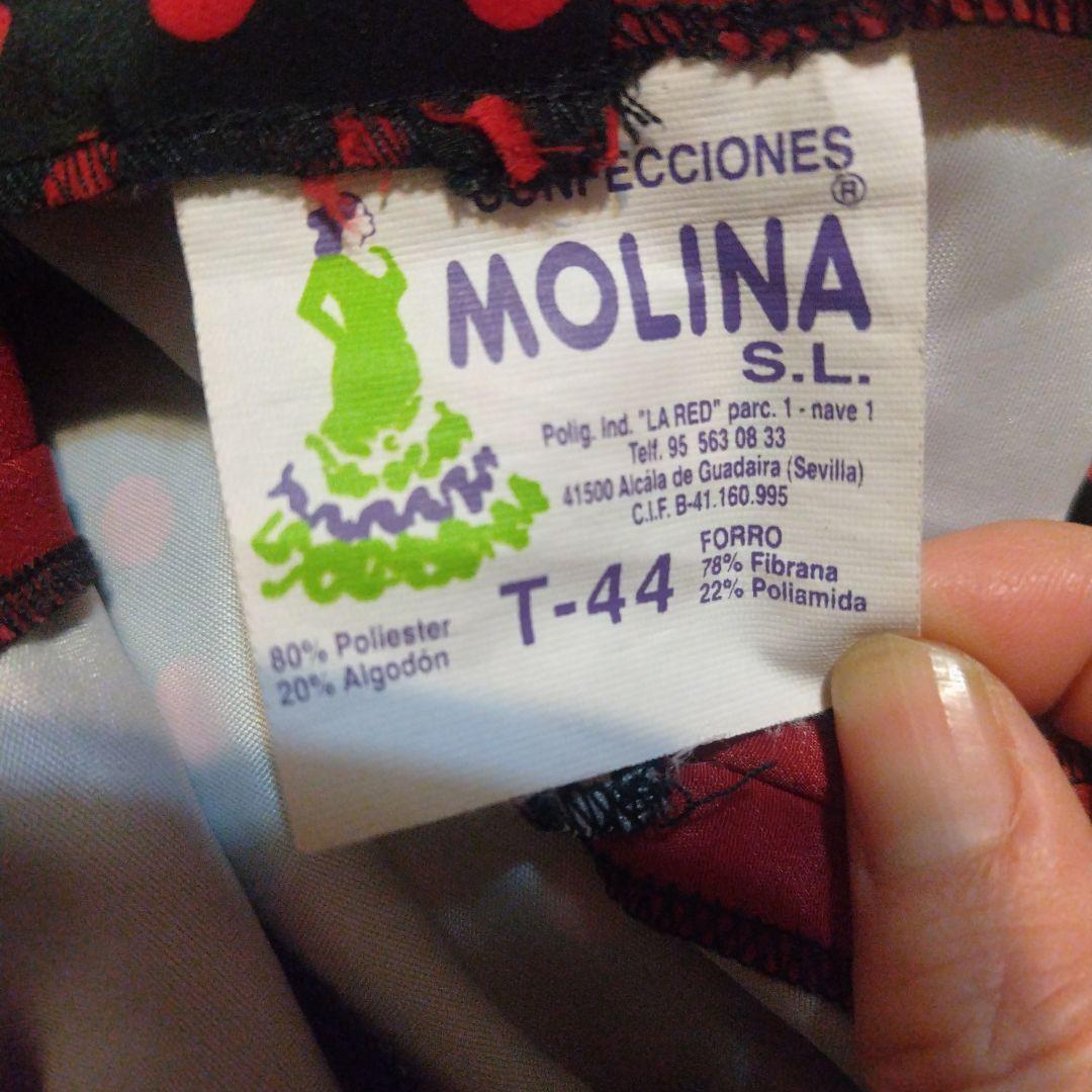 【美品 フラメンコ衣装】レッド×豪華ボランテ MOLINA SEVILLA