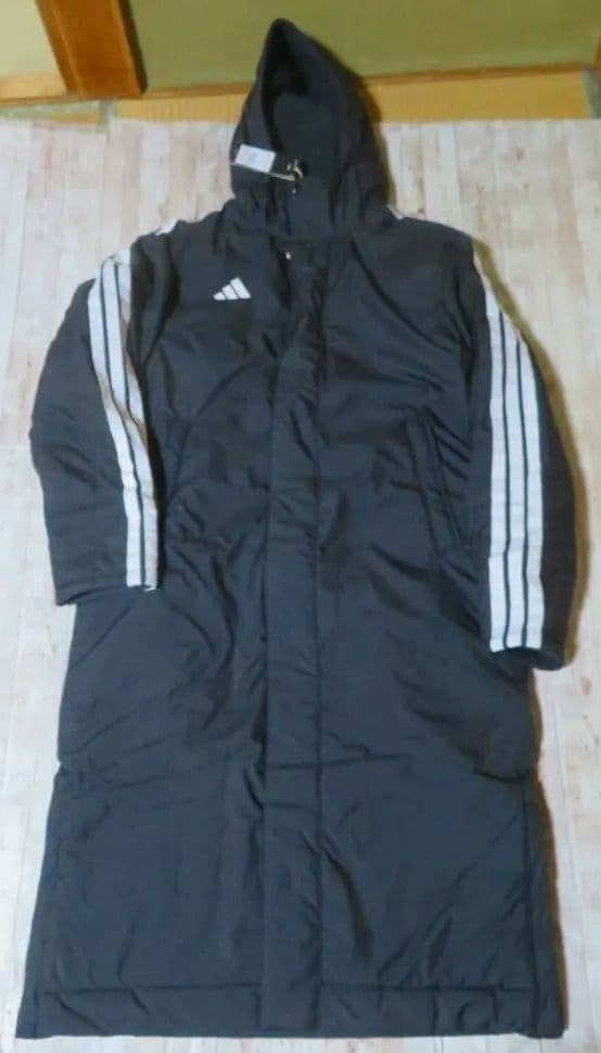 ★新品★adidasアディダス ベンチコート 黒・白【L】