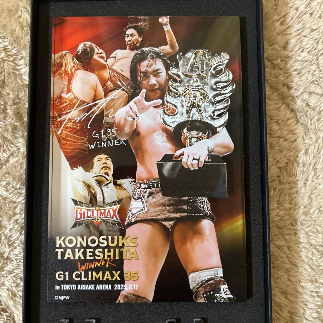 新日本プロレス　KONOSUKE TAKESHITA アクリルブロック