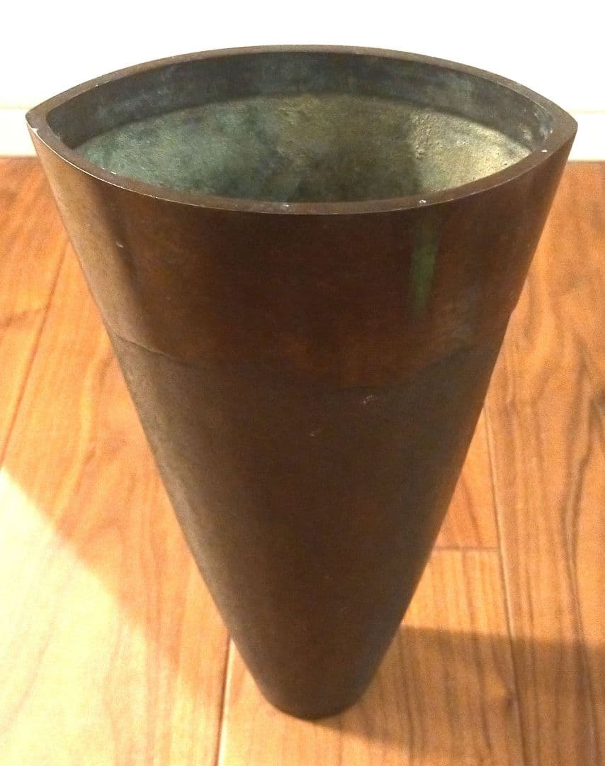 池坊 花器 唐金 花入 銅製 生花 金属工芸 華道具 いけばな フラワースタンド