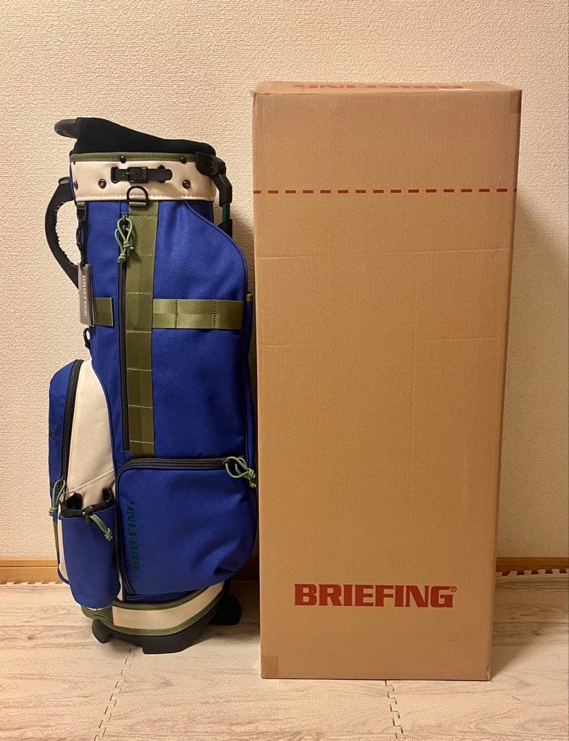【新品】BRIEFING キャディバッグ CR-8 #02 ブルー×アイボリー