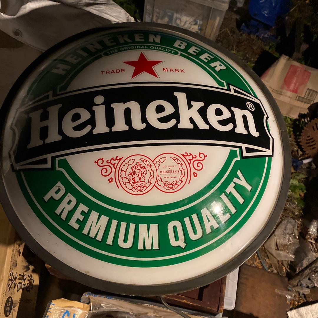 ハイネケン/HEINEKEN 電飾看板　直径53cm 非売品