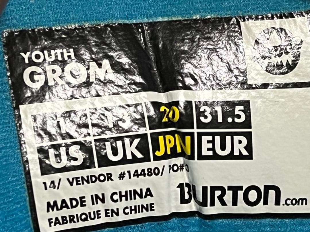 Burton 子ども用スノーボードブーツ 20cm