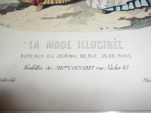 1887年銅版画◆フランス ファッション誌『ラ・モード・イリュストレ』No.27