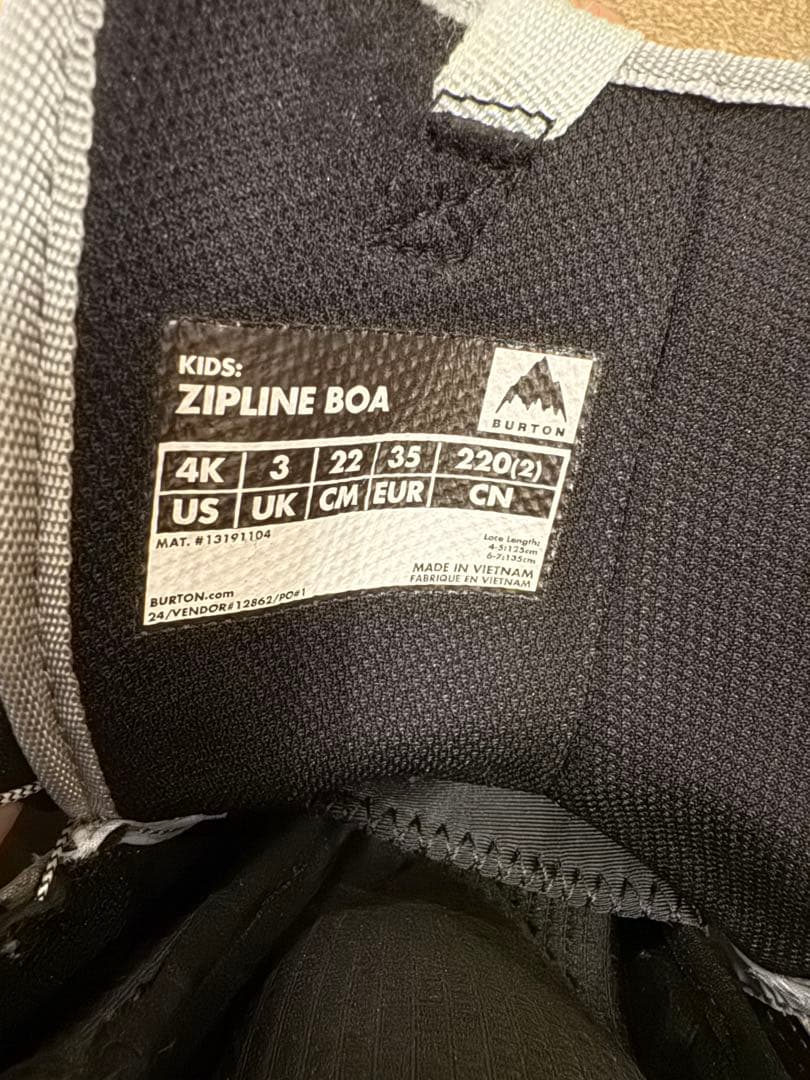 Burton Zip Line 子ども用スノーボードブーツ 4K 22cm