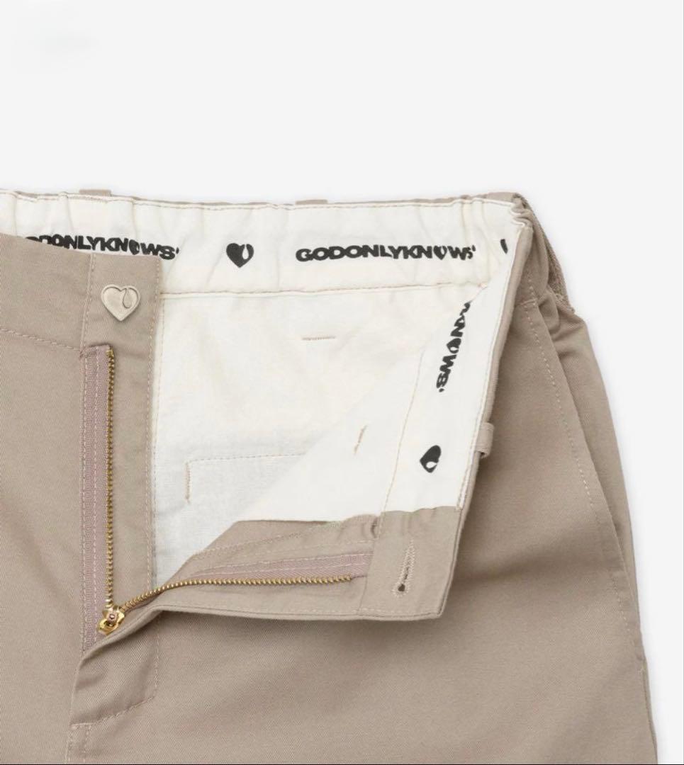 GODONLYKNOWNS CHINO PANTS/BEIGE XSサイズ