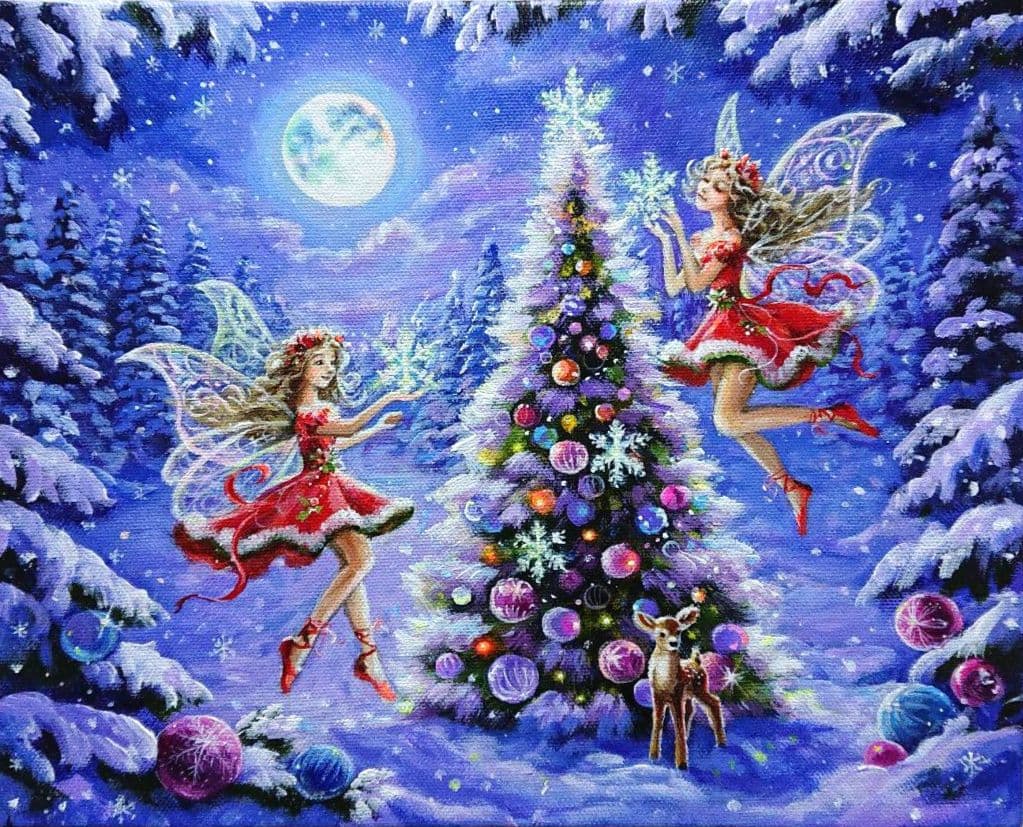 n*y様 【Fairy Christmas】アクリル画 F3 風景画 絵画