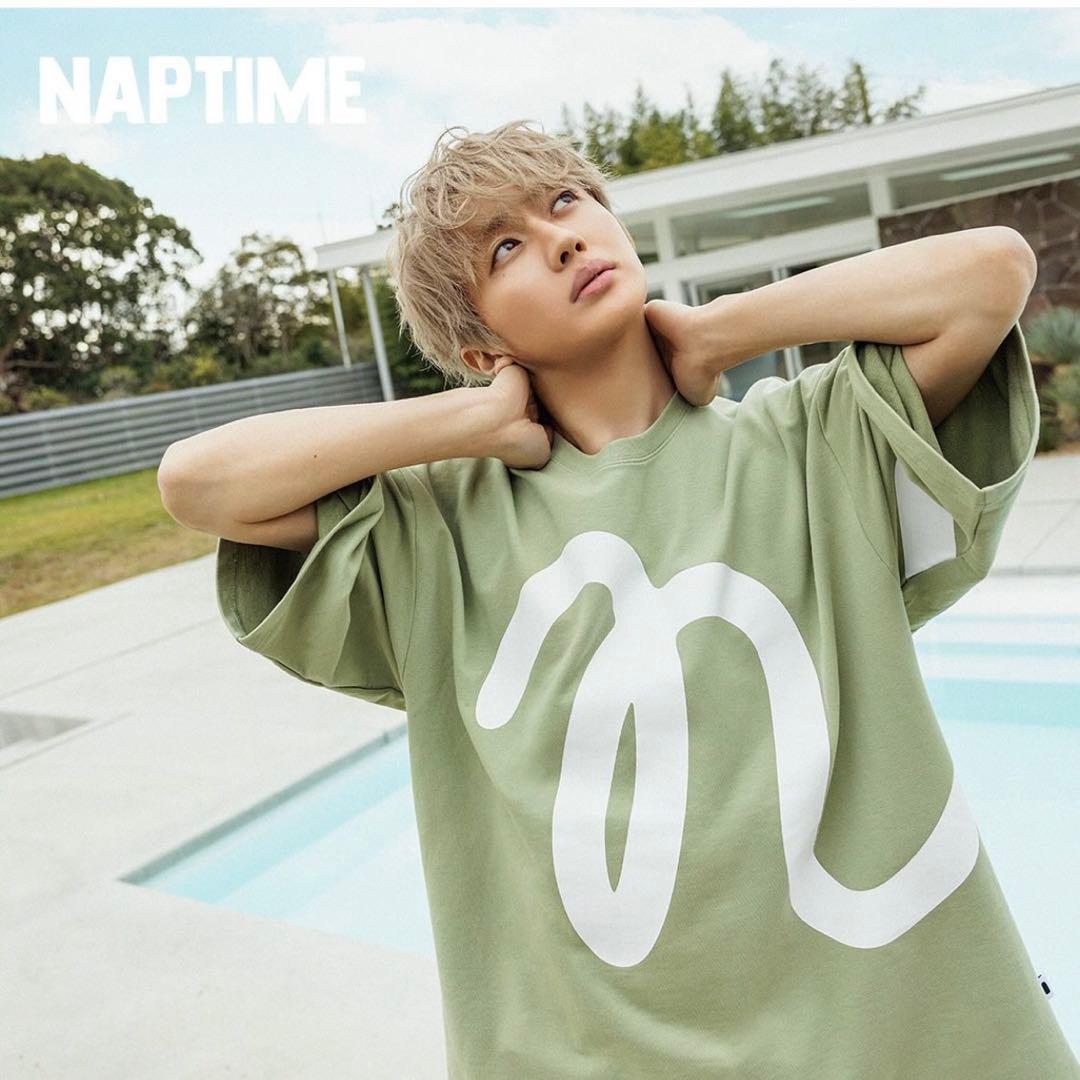 Naptime プリントBIG Tシャツ KHAKI サイズM
