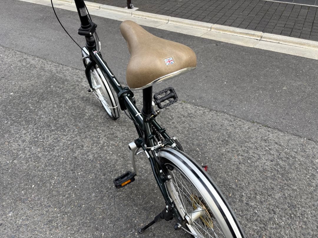 美品MINI 折りたたみ自転車 ダークグリーン
