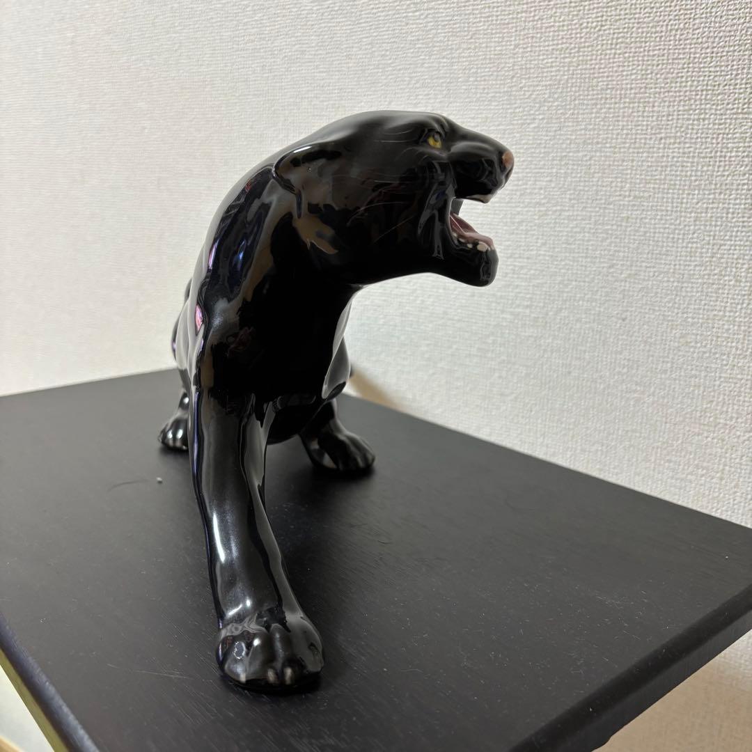 Vintage black panther ブラックパンサー　セラミック　置物