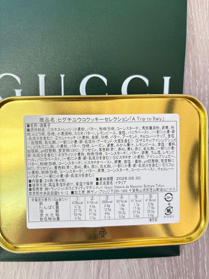 【ネット完売品】ヒグチユウコ GUCCI OSTERIA TOKYO クッキー