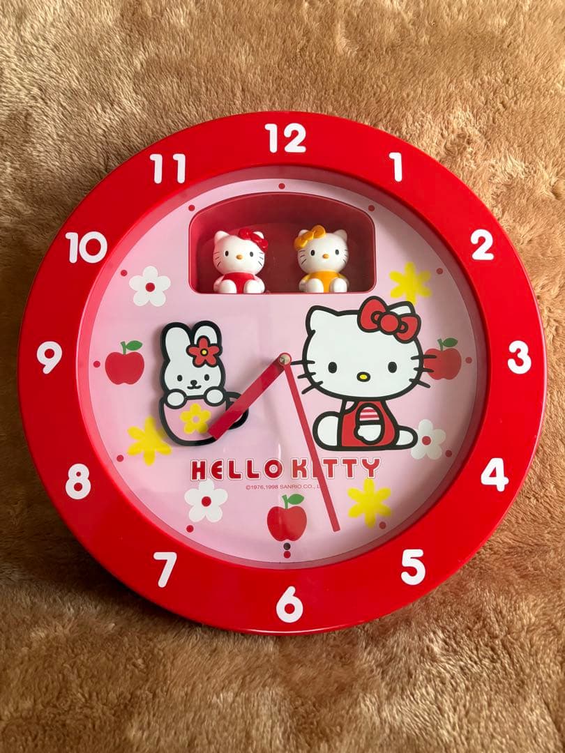 HELLO KITTY壁掛け時計　からくり時計⭐️動作確認済み