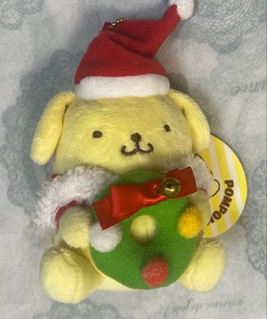 【新品・タグ付】ポムポムプリン　カフェ　ポンチョ　リース　マスコット　クリスマス