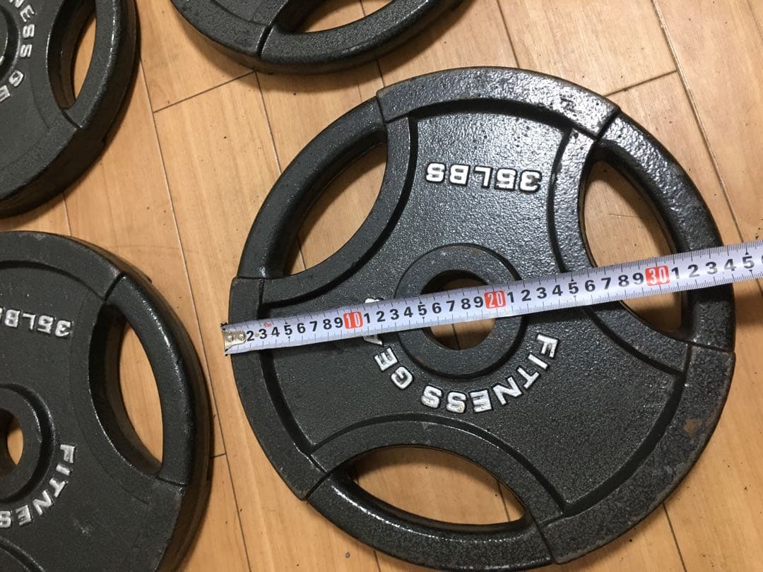 FITNESS GEAR オリンピック プレートセット穴径50mm 計107Kg