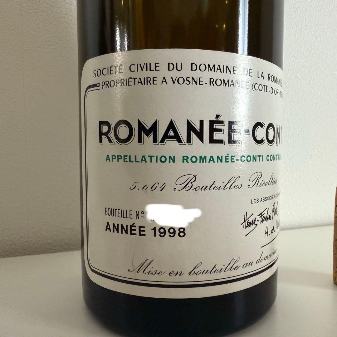 【美品】ROMANÉE-CONTI ロマネコンティ 1998 赤ワイン　空瓶