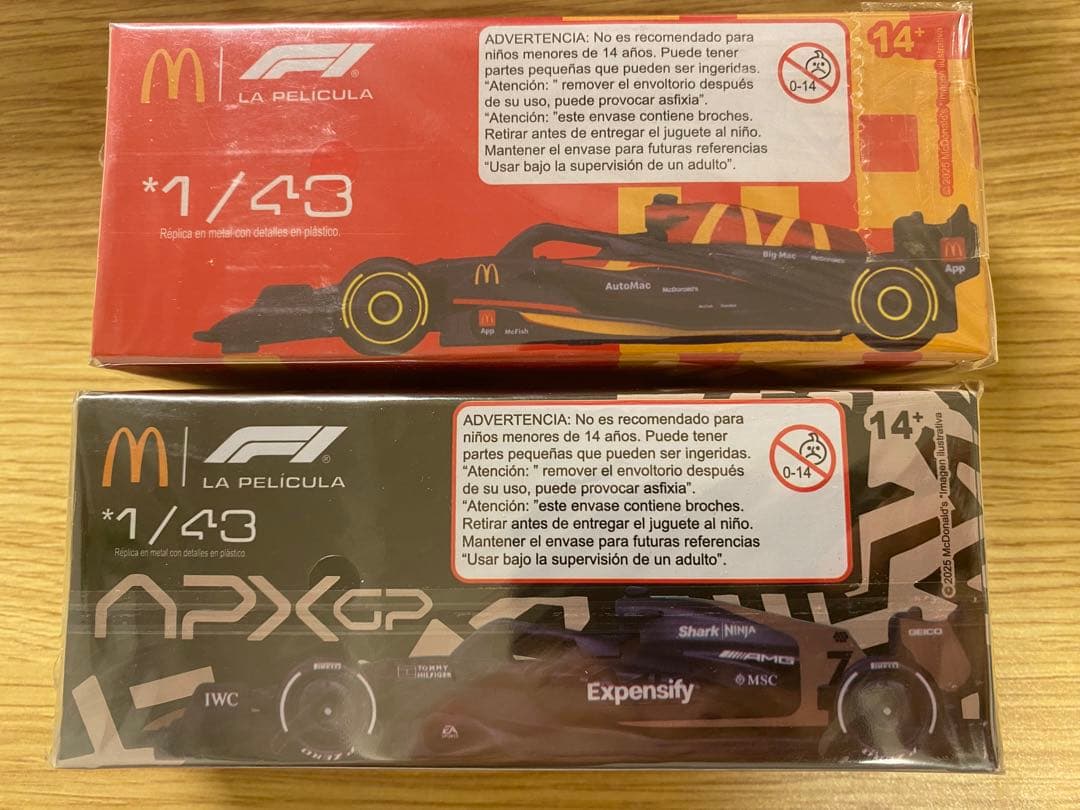 映画F1 マクドナルド コラボ 1/43 ミニカー 南米限定 2台セット