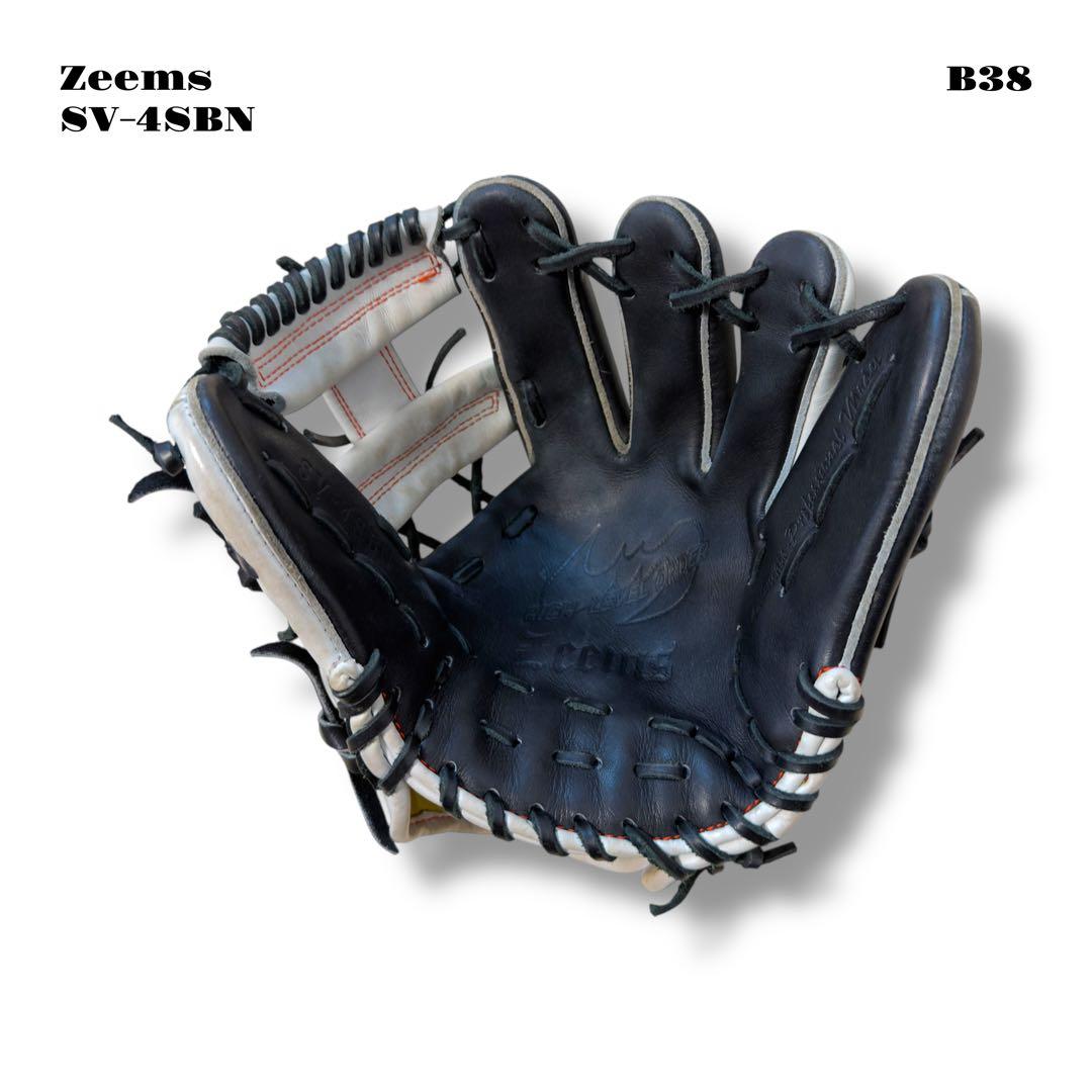★限定出品★ Zeems ジームス グローブ グラブ 野球 軟式 内野手 黒白金