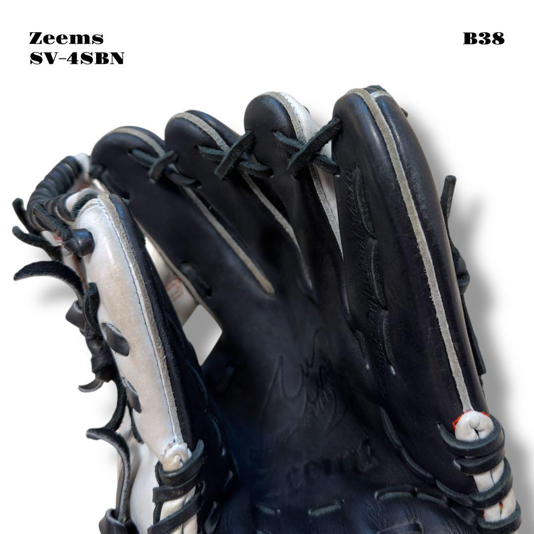 ★限定出品★ Zeems ジームス グローブ グラブ 野球 軟式 内野手 黒白金