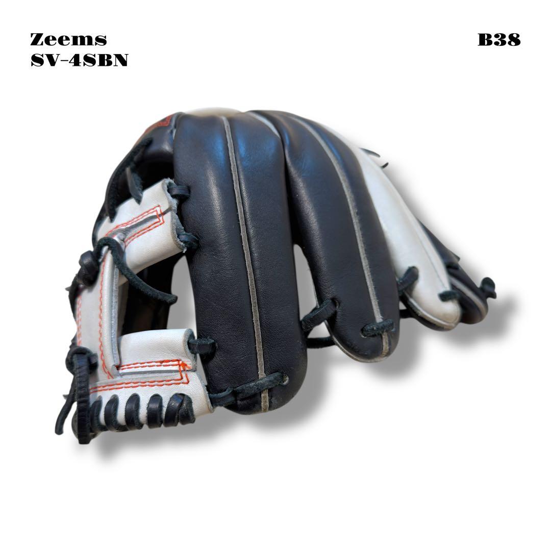 ★限定出品★ Zeems ジームス グローブ グラブ 野球 軟式 内野手 黒白金