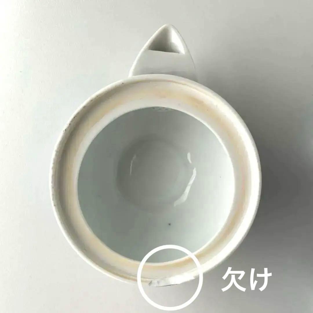 酒井田柿右衛門　煎茶器揃い　宝瓶　湯冷　湯呑　染付茶器　茶道具　染錦間取山水地紋