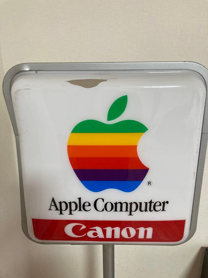 【レア！】Apple Computer Mac アップル レインボー 看板