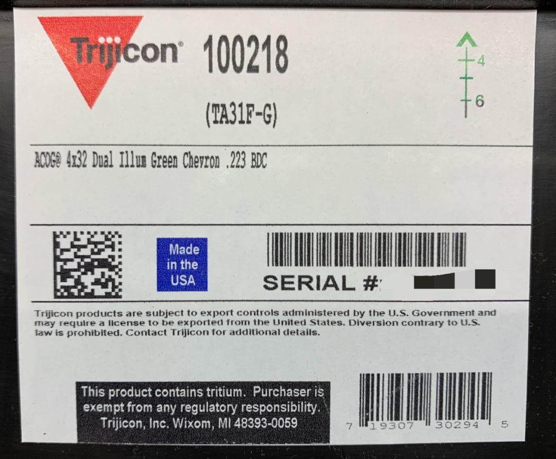 Trijicon acog TA31F-G 実物 トリジコン スコープ