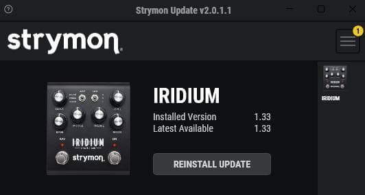 STRYMON IRIDIUM アンプ/IR シミュレーター