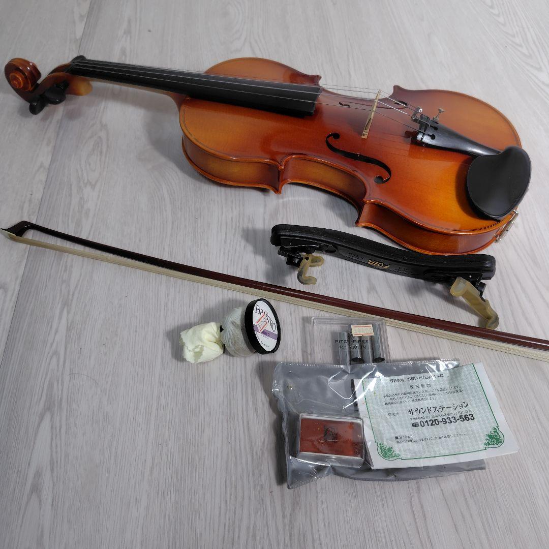 4/4 No.280 SUZUKI VIOLIN 弓・肩当て付