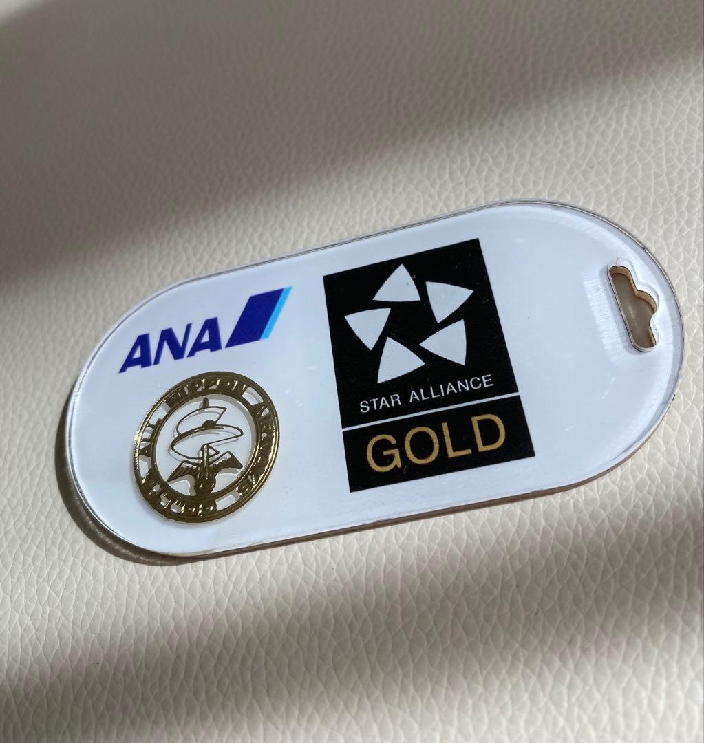 新ANASTAR ALLIANS GOLDフライトタグAIRWAYSマーク入り