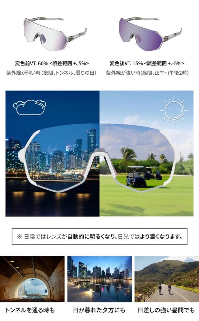 WTDペンタ ブラックスモーク 変色 サングラス