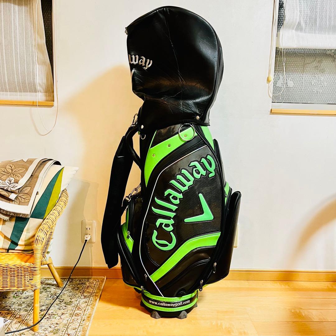【美品】Callaway キャロウェイ キャディバッグ ブラック/グリーン 9型