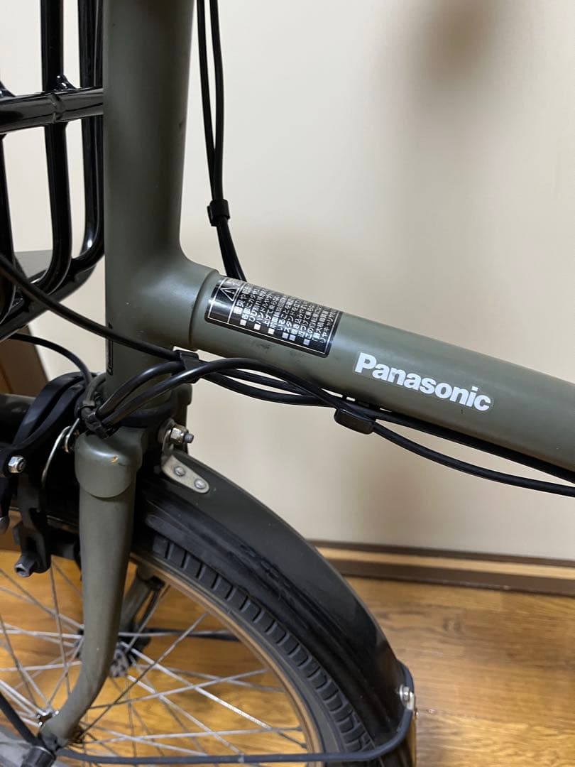 Panasonic 電動アシスト自転車 グレー 前カゴ付き