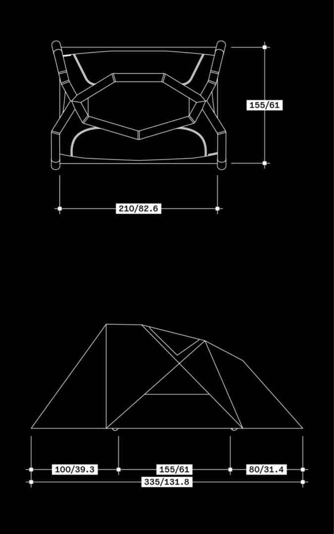 ケムビル　CAMVIL エアーテント　2p GoDong 2P Air