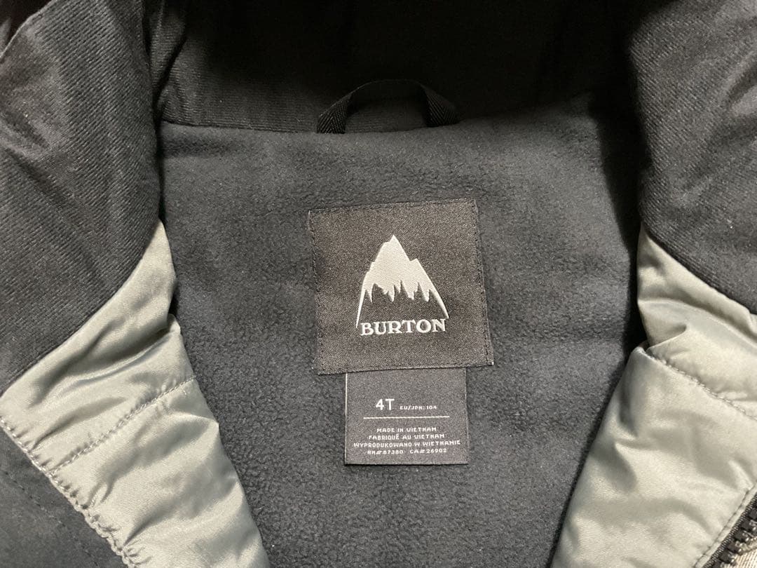 Burton スノーボードジャケット 4T グレー/ブラック