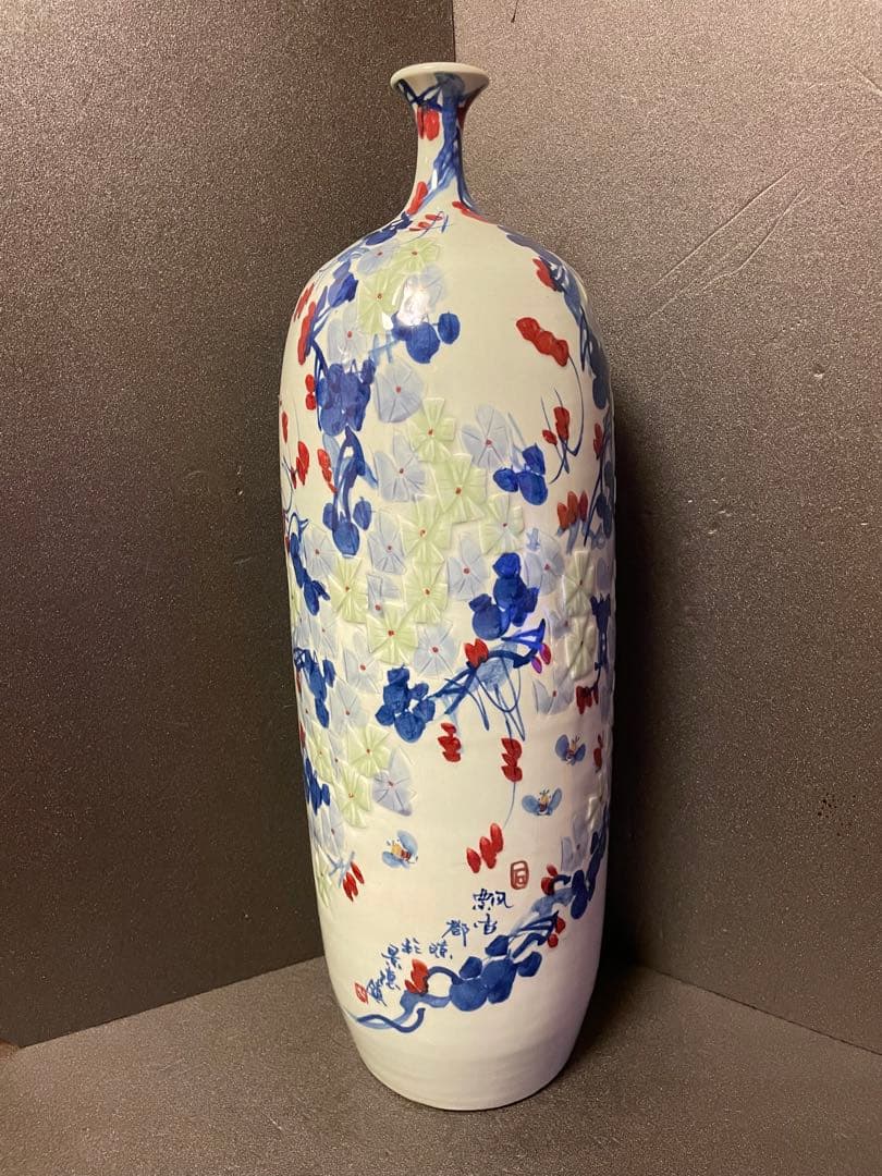 大人気　特大　69cm 景徳鎮　美術工芸　飾壺　花瓶　陶磁器 中国美術品