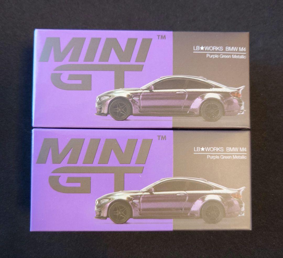 MINI GT LB★WORKS  M4 パープルグリーンメタリック 2台