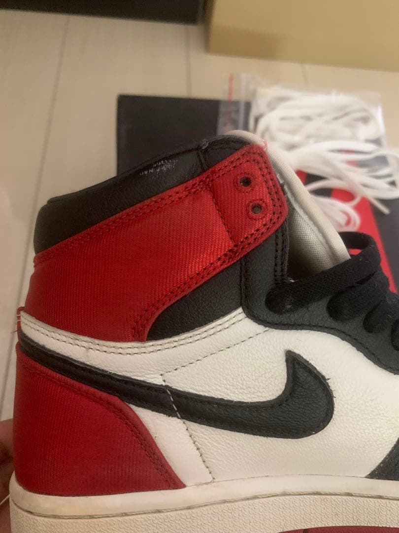 シューズ(女性用) Air Jordan 1 Retro High \"Satin Black Toe