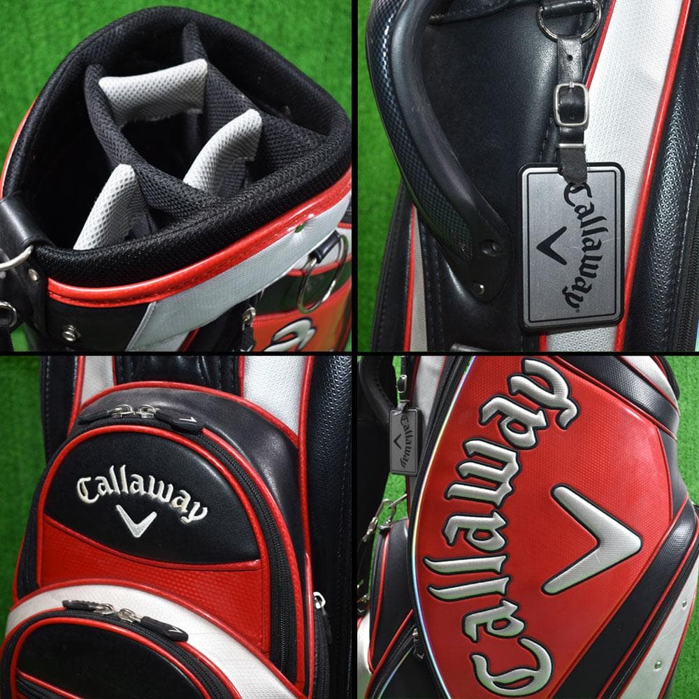 猿*星様 Callaway/キャロウェイ ゴルフ キャディバッグ【赤/黒】９型