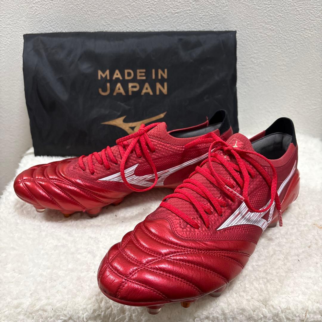 Mizuno Morelia NEO スパイク赤　日本製 26.5cm 袋・箱付