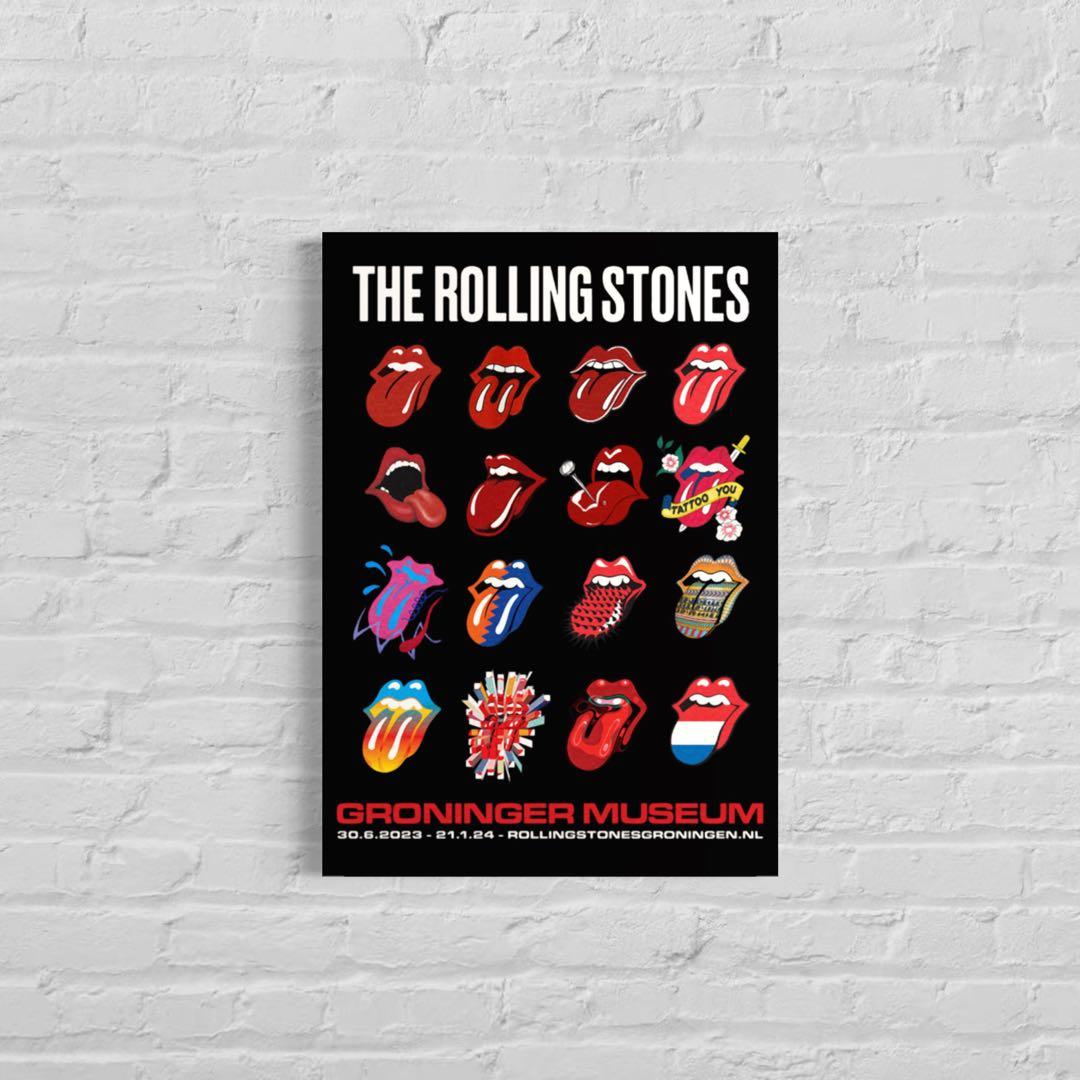 【ラスト1枚、額付】ローリングストーンズ展ポスター② ROLLINGSTONES