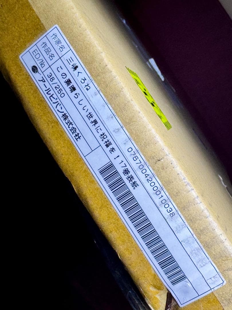 この素晴らしい世界に祝福を！ 17巻表紙 三嶋くろね 版画 アールビバン