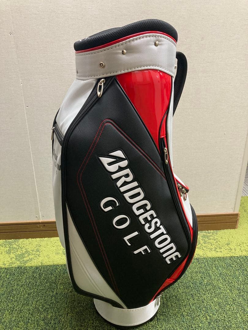 BRIDGESTONE GOLF キャディバッグ 白赤黒　軽量　9インチ