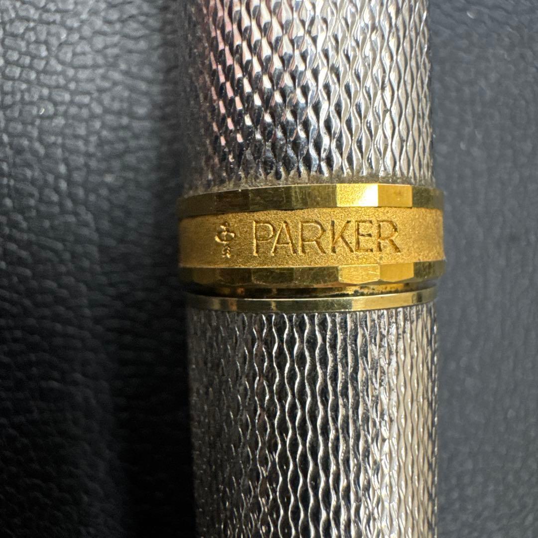 Parker 万年筆 シルバー ゴールドクリップ　ペン先18K