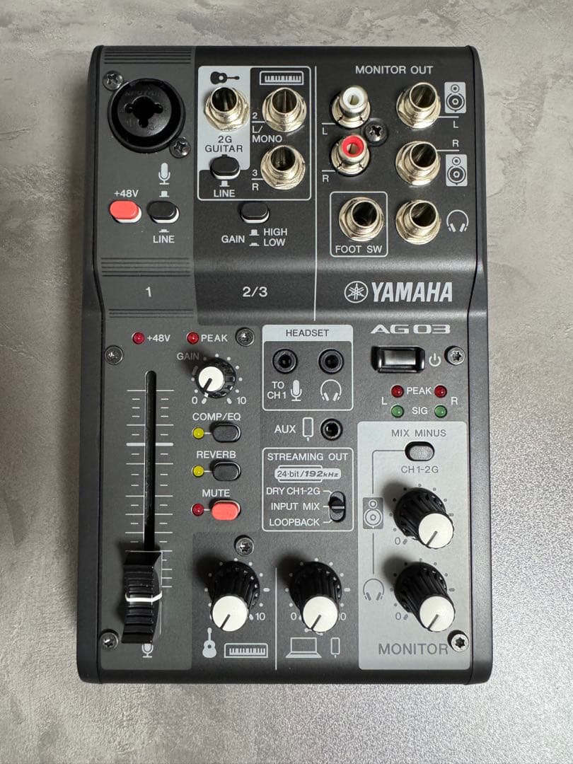 YAMAHA AG03mk2 オーディオインターフェイス
